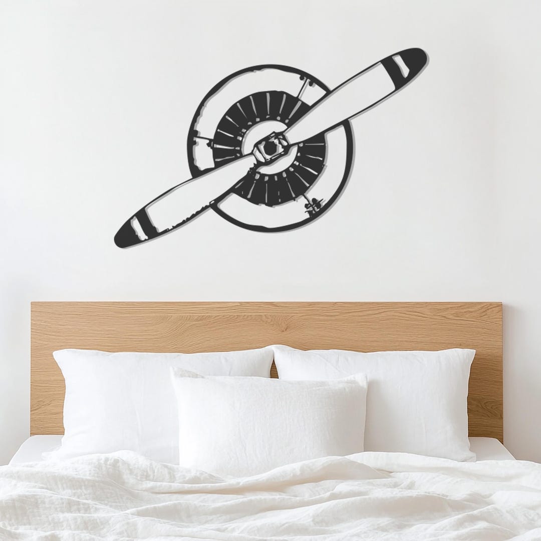 Propeller Metal Wall Art, Pilot Wall Sign, Airplane Propeller Wall ...