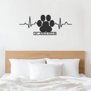 Custom Vet Clinic Metal Wall Sign, Veterinary Welcome Sign, Paw Print ...