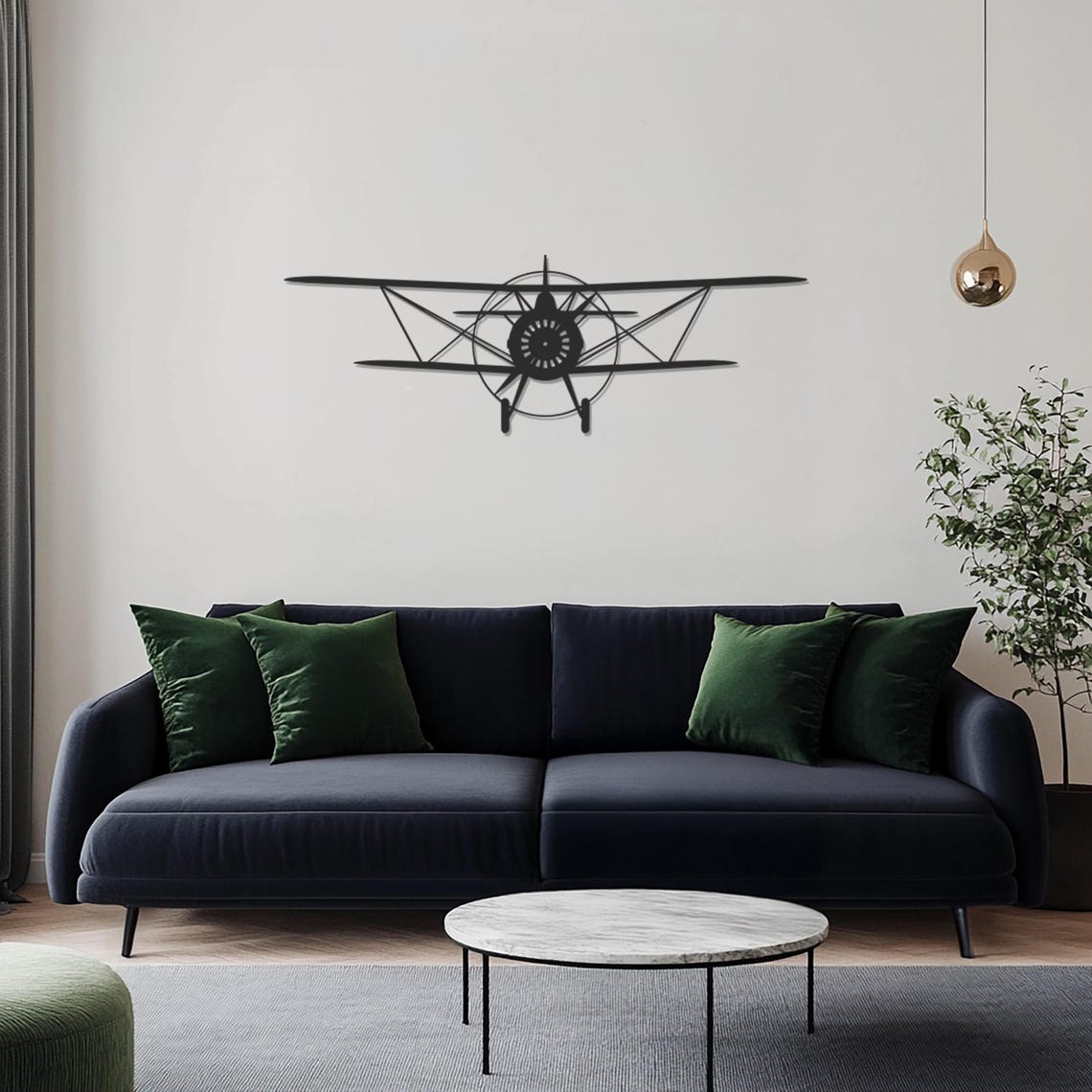 Vintage Airplane Metal Wall Art, Aviation-themed Metal Decor, Modern ...