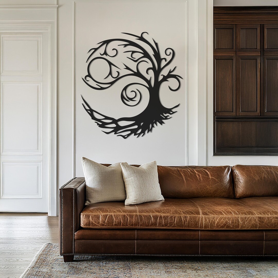 Metal Tree Wall Art, Modern Tree Wall Decor, Tree Metal Art for Home ...