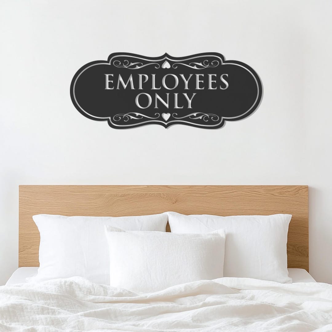 Employees Only Metal Sign, Rustic Door Metal Decor, Private Office Wall ...