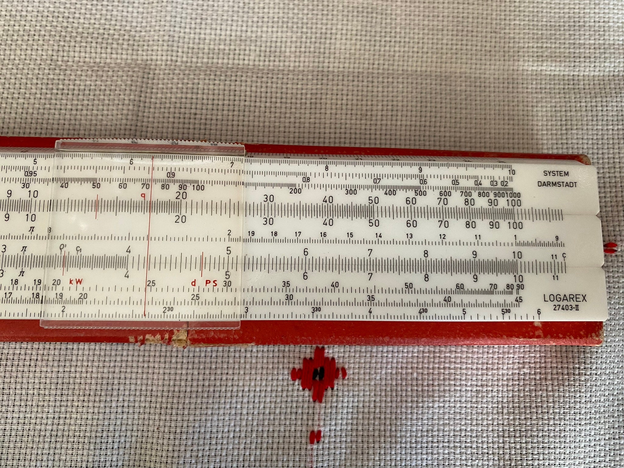 Vintage Logarithmic Ruler Sliding Ruler Engineering Tools Logarithmic ...