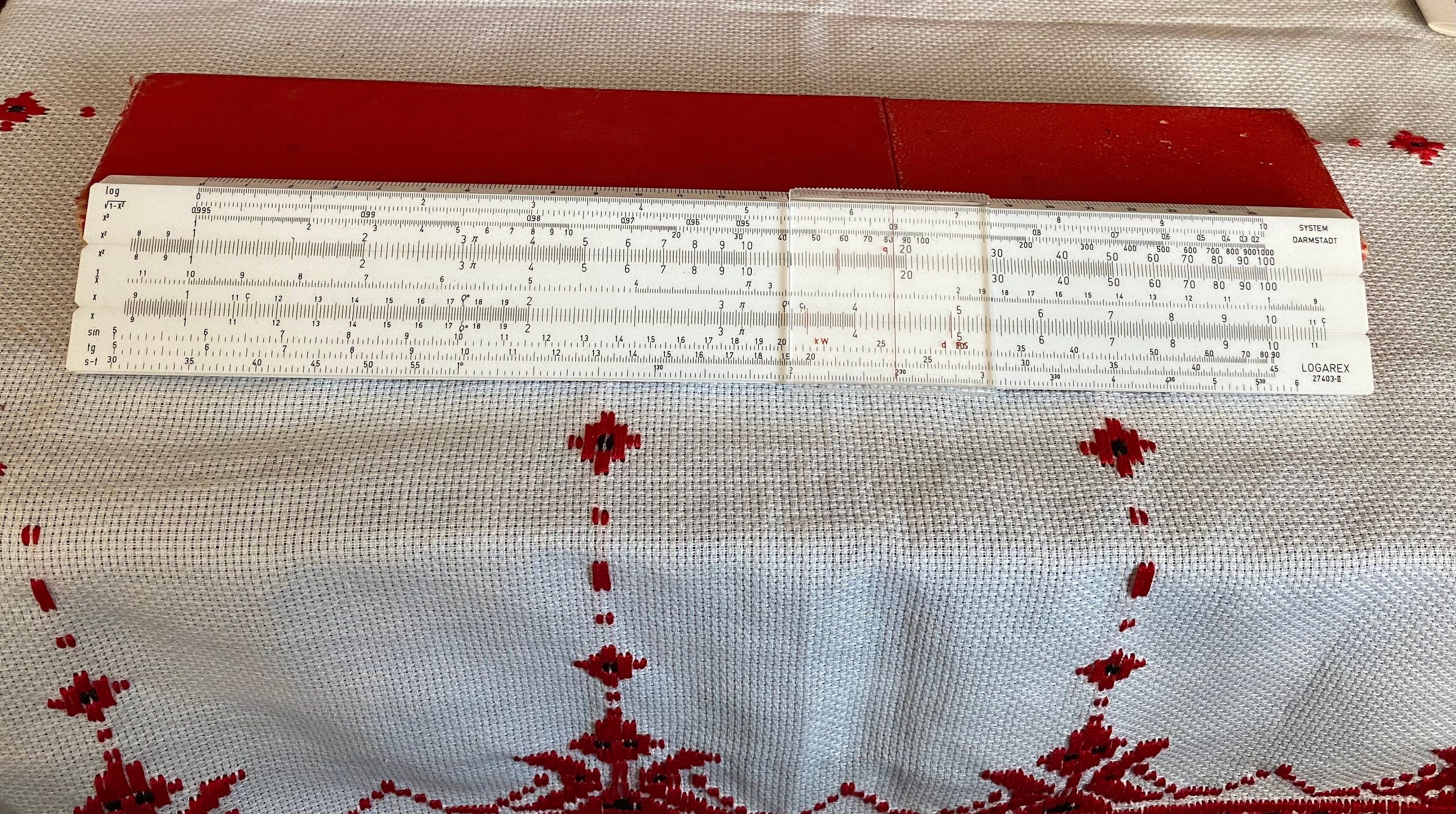 Vintage Logarithmic Ruler Sliding Ruler Engineering Tools Logarithmic ...