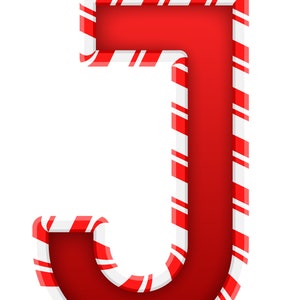 Candy Cane Alphabet SVG Bundle 83 Festive Letters for Holiday Crafting ...