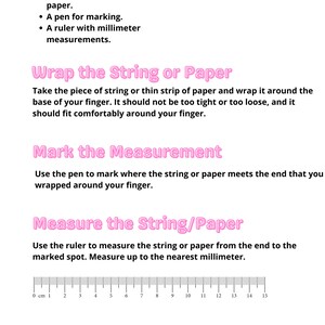 Ring Size Chart Printable Ring Sizer, Ring Size Guide, Printable Ring ...
