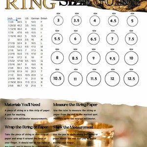 Ring Size Chart Printable Ring Sizer, Ring Size Guide, Printable Ring ...