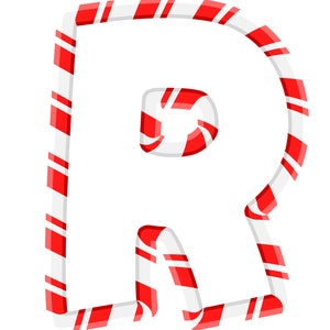 Candy Cane Alphabet SVG Bundle 83 Festive Letters for Holiday Crafting ...