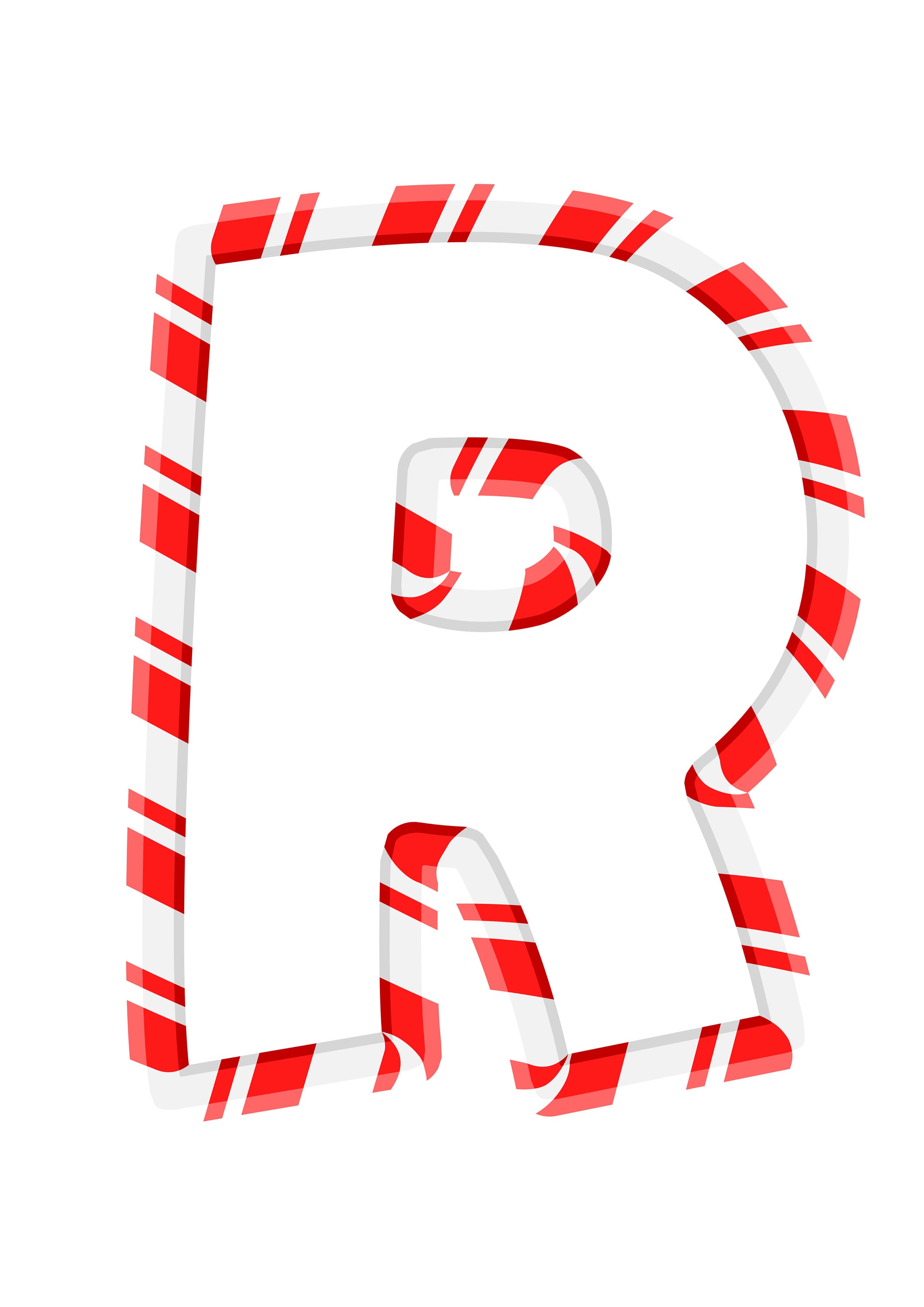 Candy Cane Alphabet SVG Bundle 83 Festive Letters for Holiday Crafting ...
