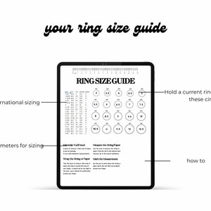 Ring Size Chart Printable Ring Sizer, Ring Size Guide, Printable Ring ...