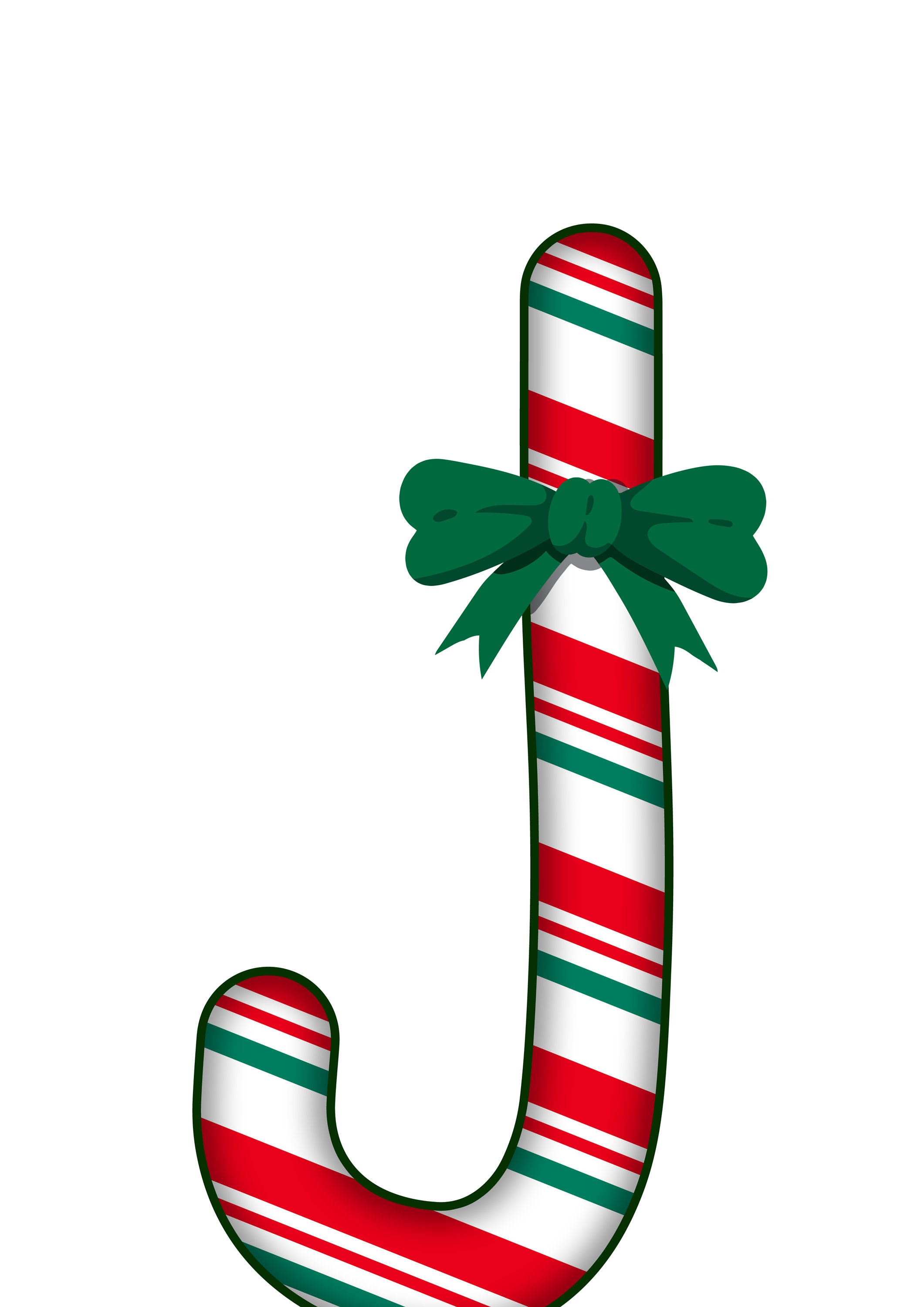 Candy Cane Alphabet SVG Bundle 83 Festive Letters for Holiday Crafting ...