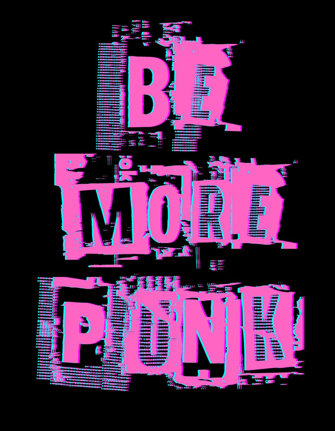 Be More Punk Neon Pink Logo - Etsy