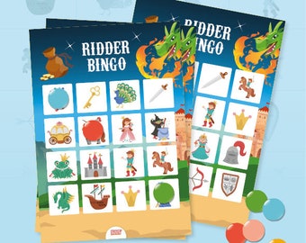 King Arthur Bingo, Medieval Knight Bingo Cards, a Printable Fantasy ...