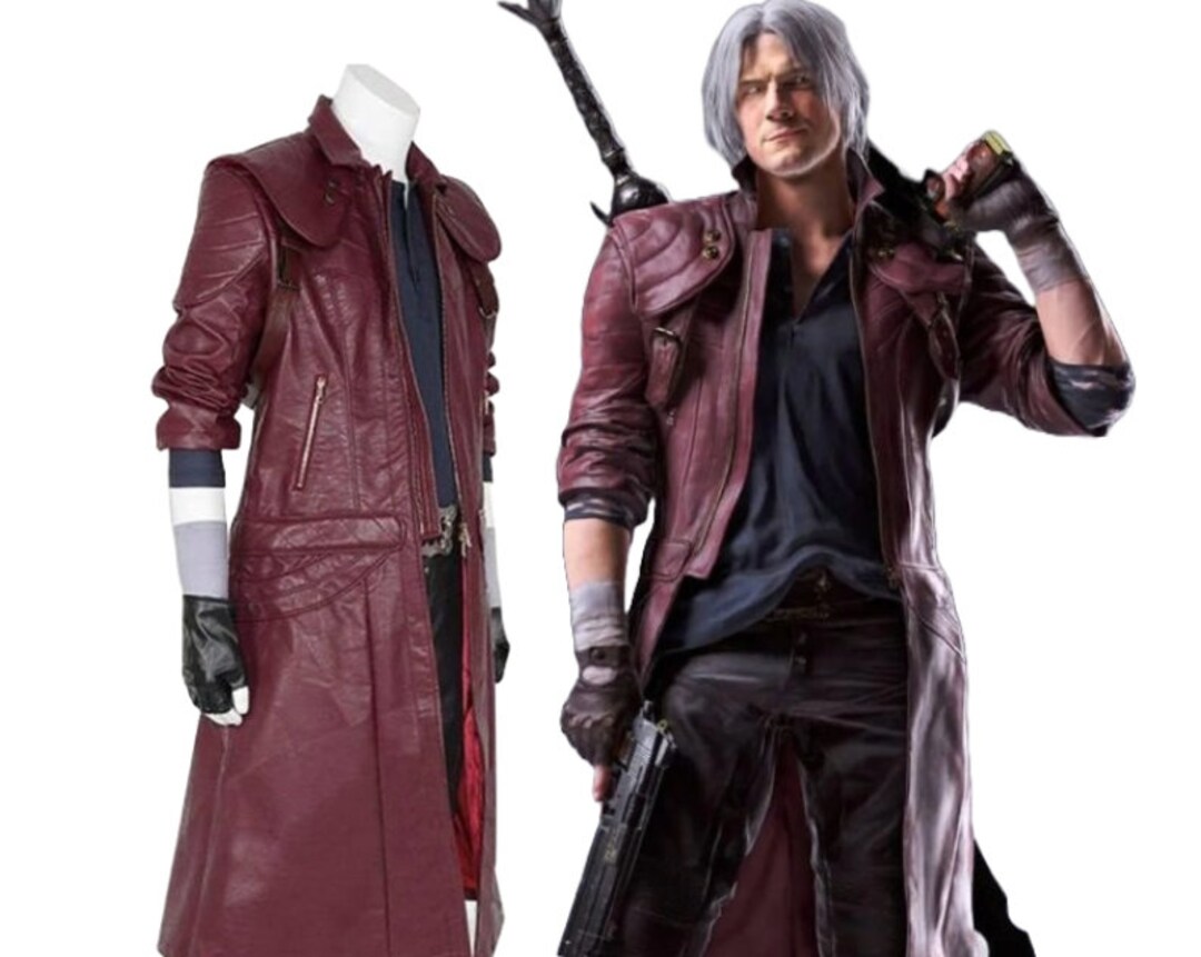 Dante Devil May Cry Maroon Trench Coat Video Game Inspired - Etsy