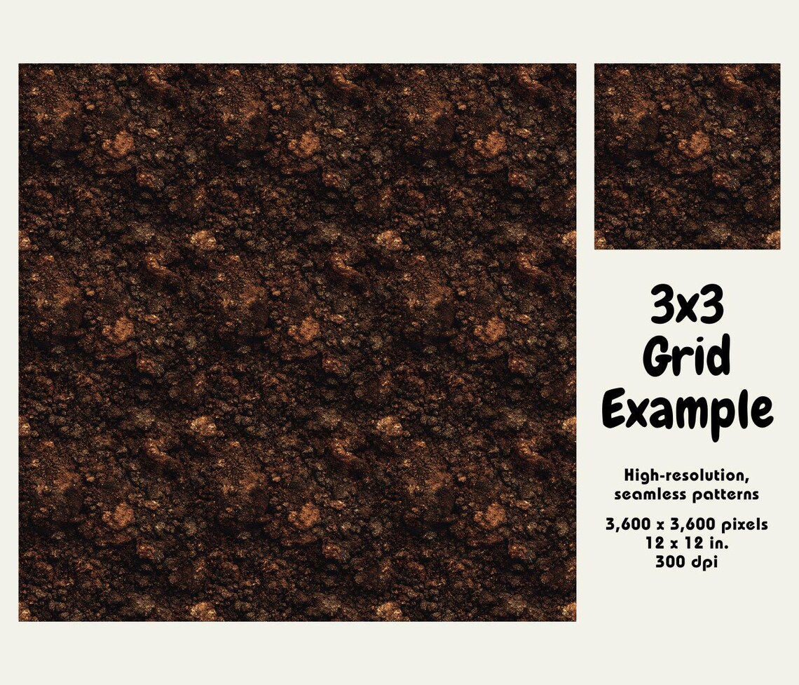 Realistic Dirt Mud Mulch Digital Pattern Seamless Paper Dirt Scrapbook ...