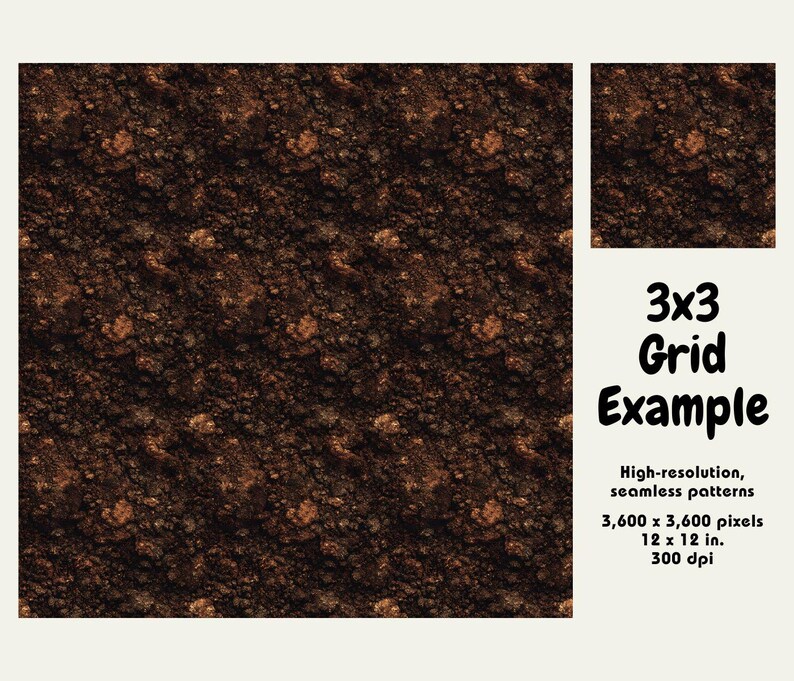 Realistic Dirt Mud Mulch Digital Pattern Seamless Paper Dirt Scrapbook ...