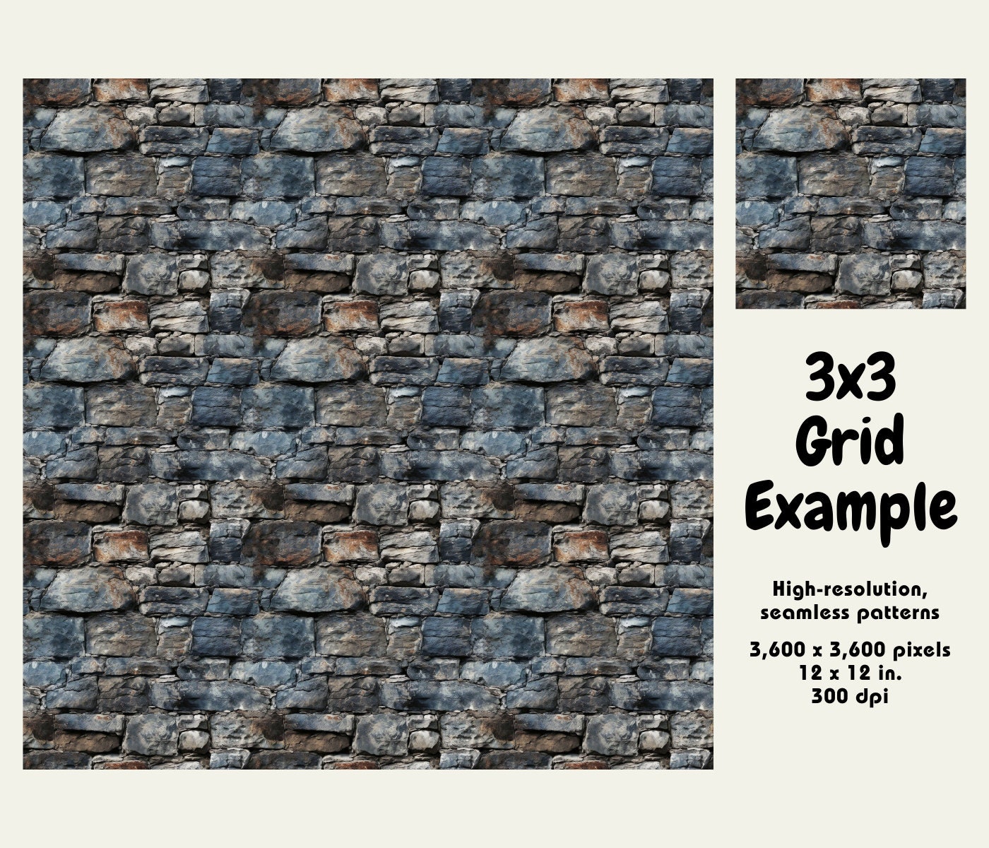 Aged Stone Wall Digital Pattern Seamless Paper Rustic Stone Wall ...