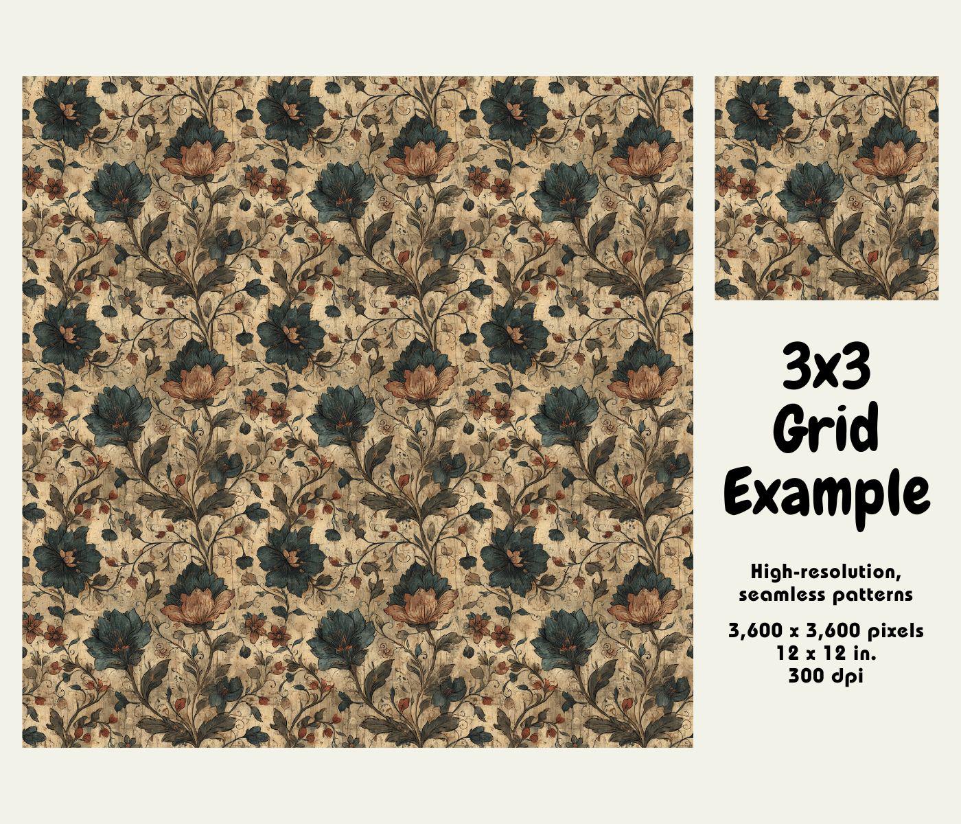 Vintage Wallpaper Digital Pattern Seamless Paper Antique Victorian ...