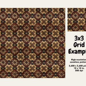Vintage Victorian Flooring Digital Pattern Seamless Paper Antique ...
