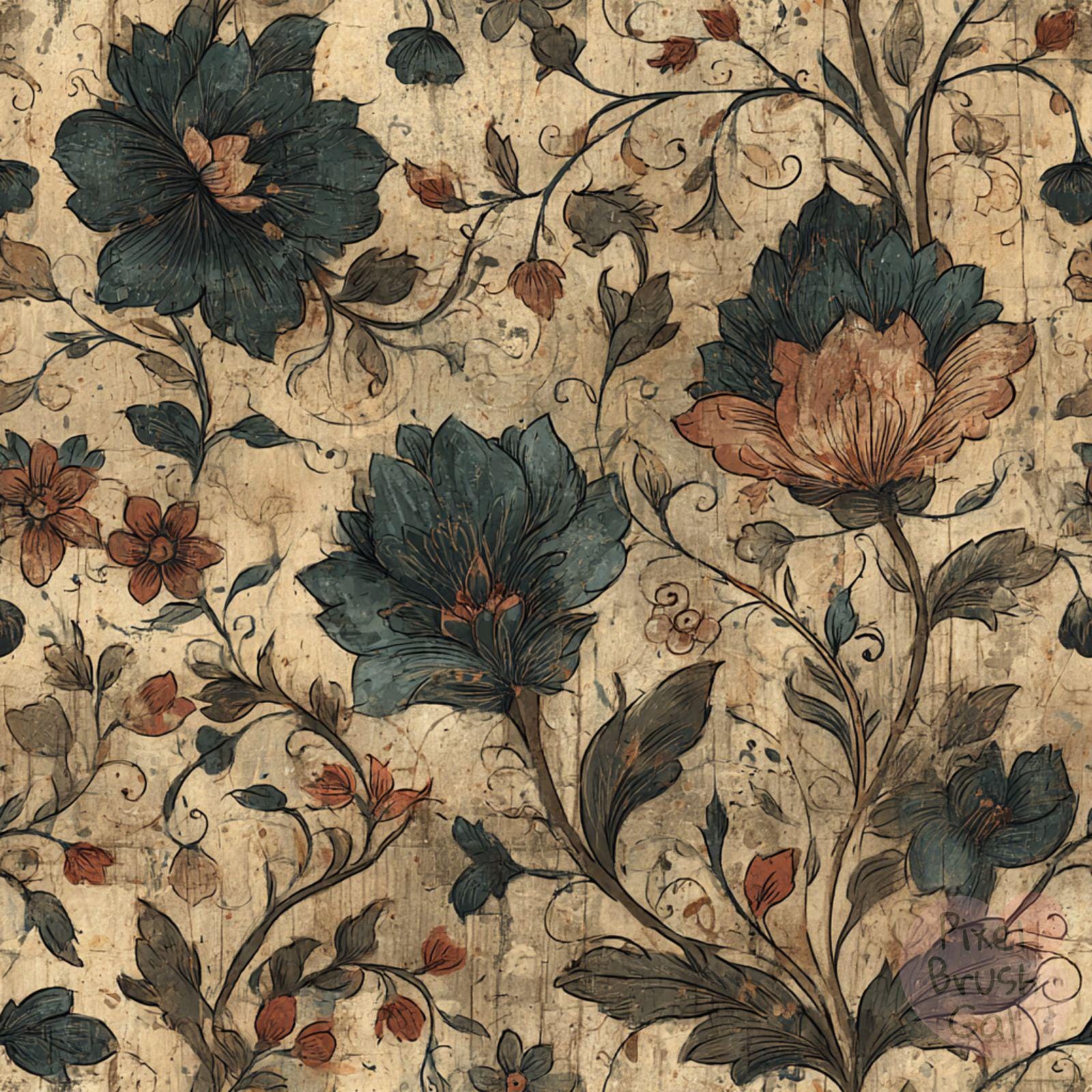 Vintage Wallpaper Digital Pattern Seamless Paper Antique Victorian ...