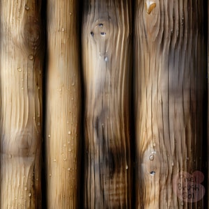 Log Cabin Wall Digital Pattern Seamless Paper Realistic Wooden Logs ...