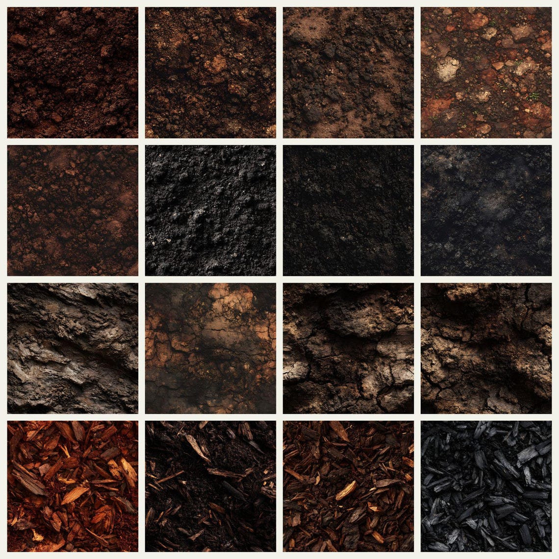 Realistic Dirt Mud Mulch Digital Pattern Seamless Paper Dirt Scrapbook ...