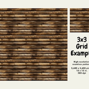 Log Cabin Wall Digital Pattern Seamless Paper Realistic Wooden Logs ...