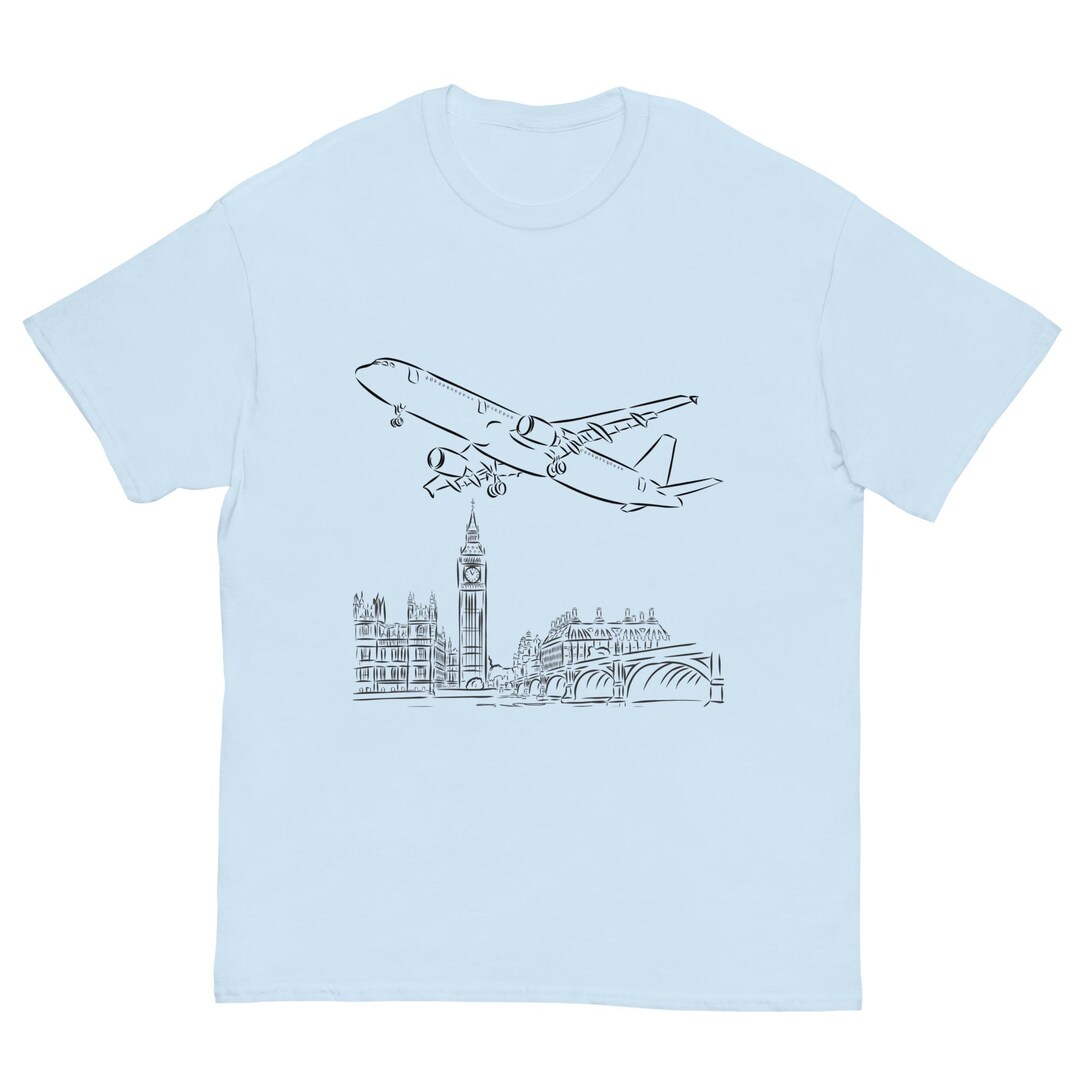 Airbus A320 London Skyline Tee: Aviation Gift for Pilots - Etsy