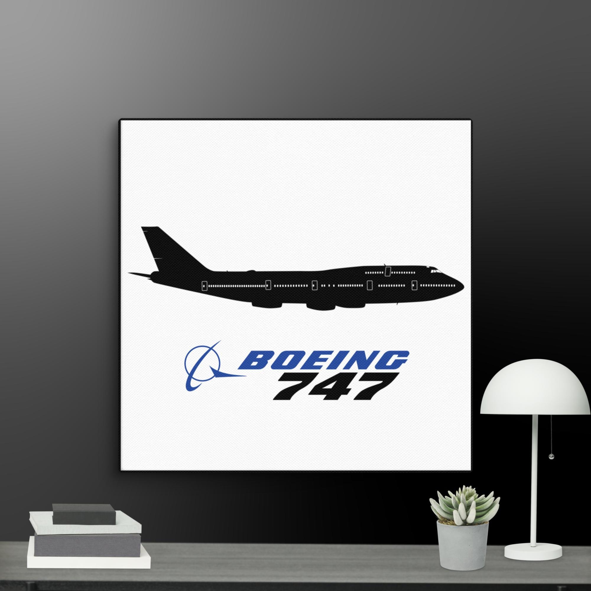 Boeing 747 Jumbo Jet Canvas Classic Aviation Art Queen of the Skies ...