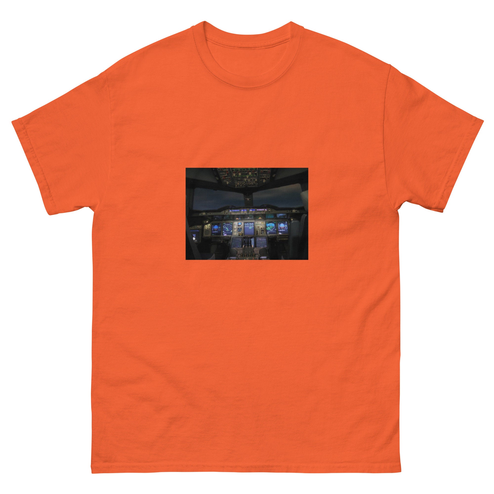 Airbus A380 Flight Deck Cockpit Pilot Men's Classic Tee Pilot Aviator ...