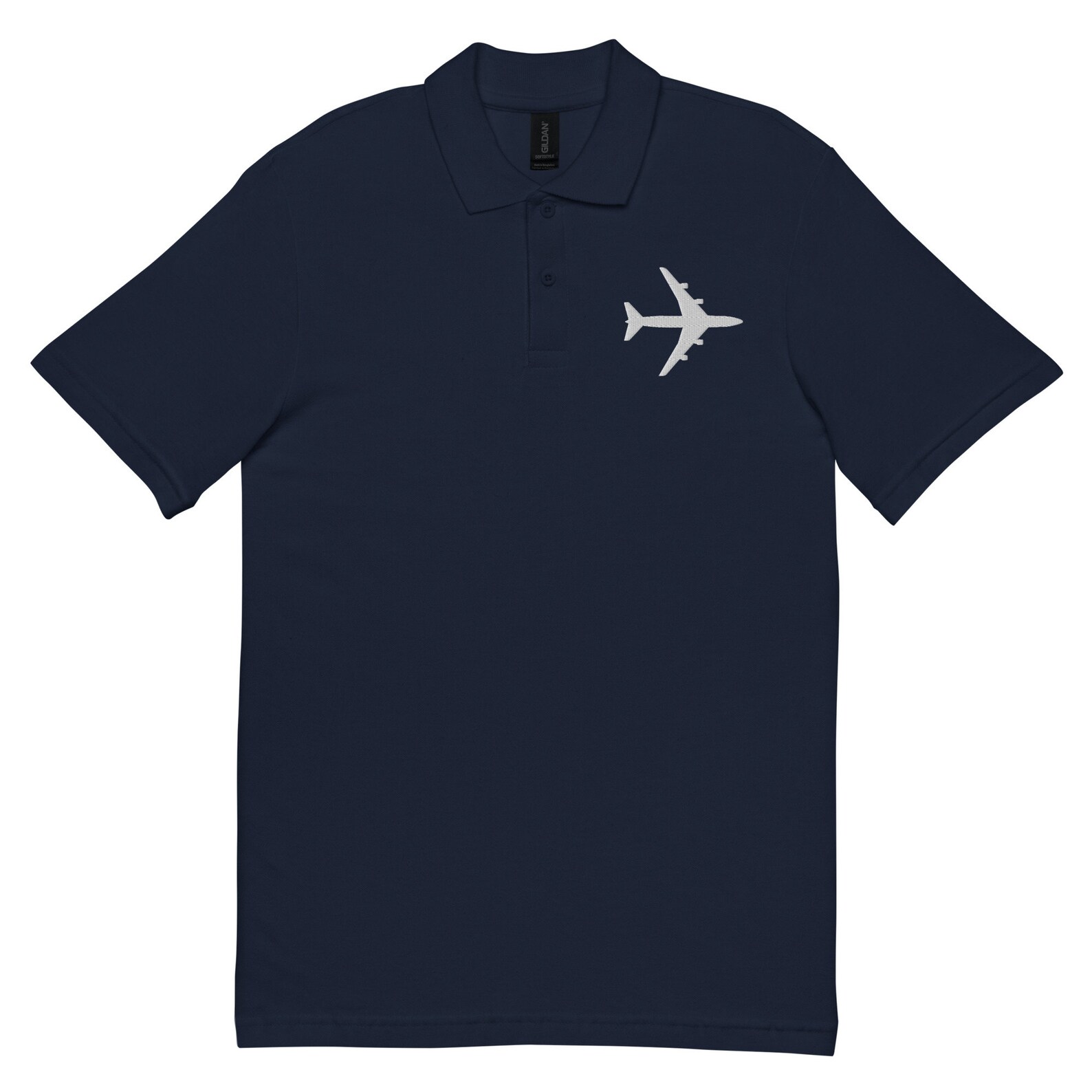 Boeing 747 Jumbo Jet Embroidered Unisex Pique Polo Shirt Gift for Pilot ...