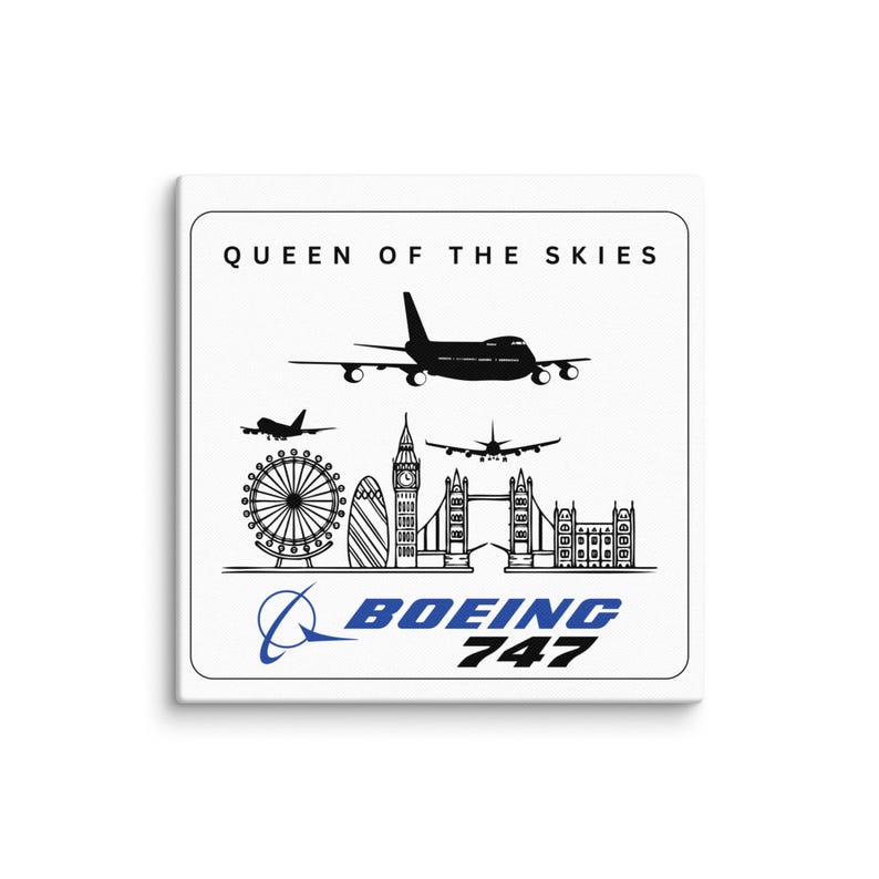 Boeing 747 'queen of the Skies' Canvas Print: Aviation Art - Etsy