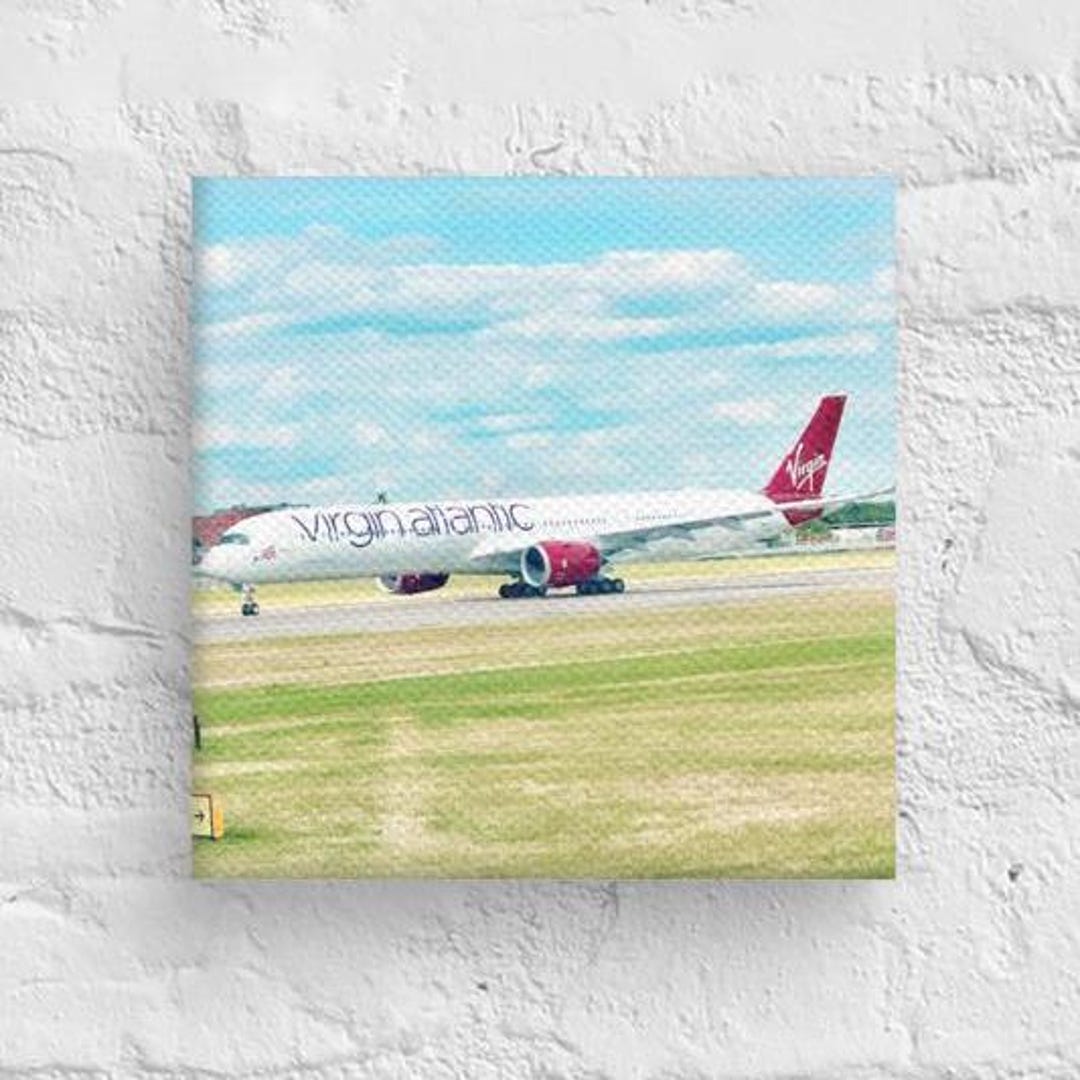 Virgin Atlantic A350 Canvas Print: Modern Aviation Art - Etsy