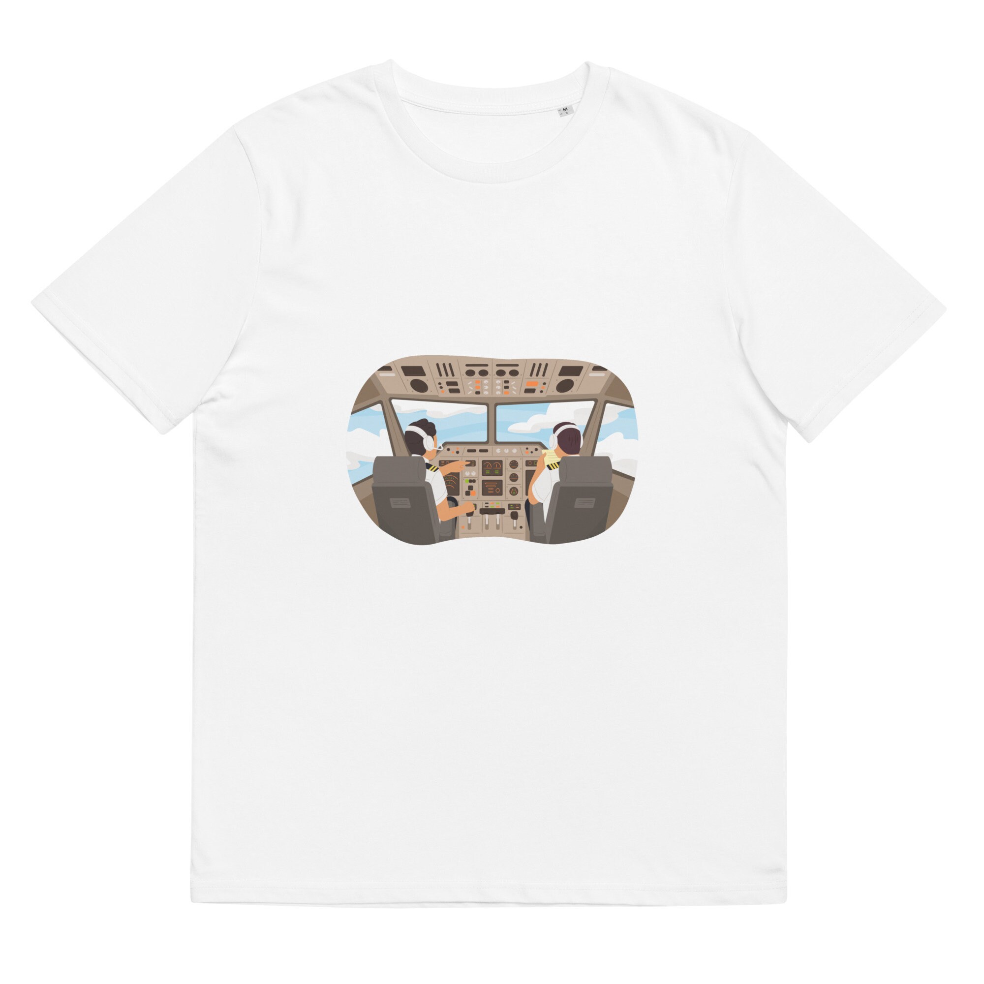 Boeing Airbus Flight Deck Cockpit Crew Aviator Unisex Organic Cotton T ...