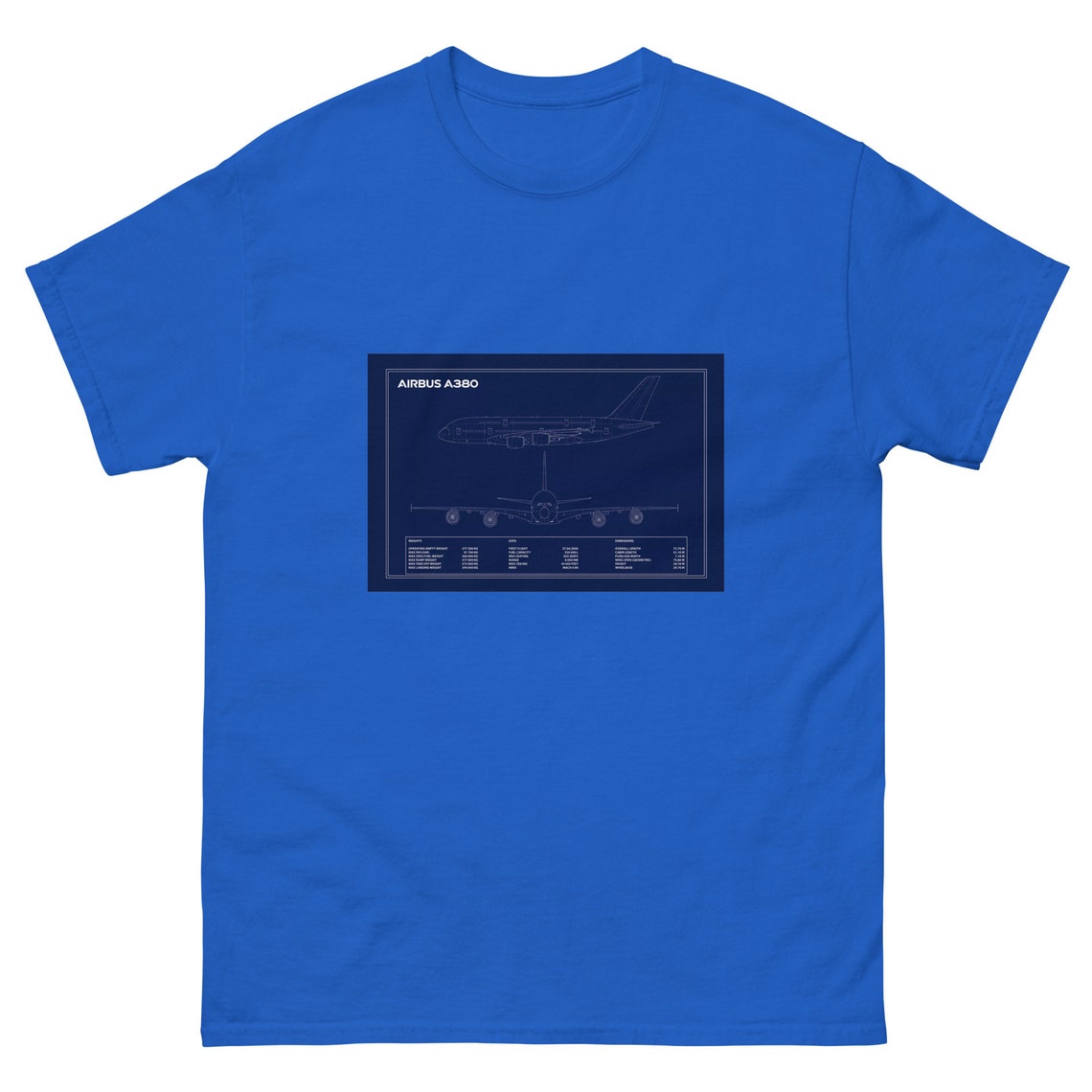 Airbus A380 Blueprint Men's Classic Tee - Etsy