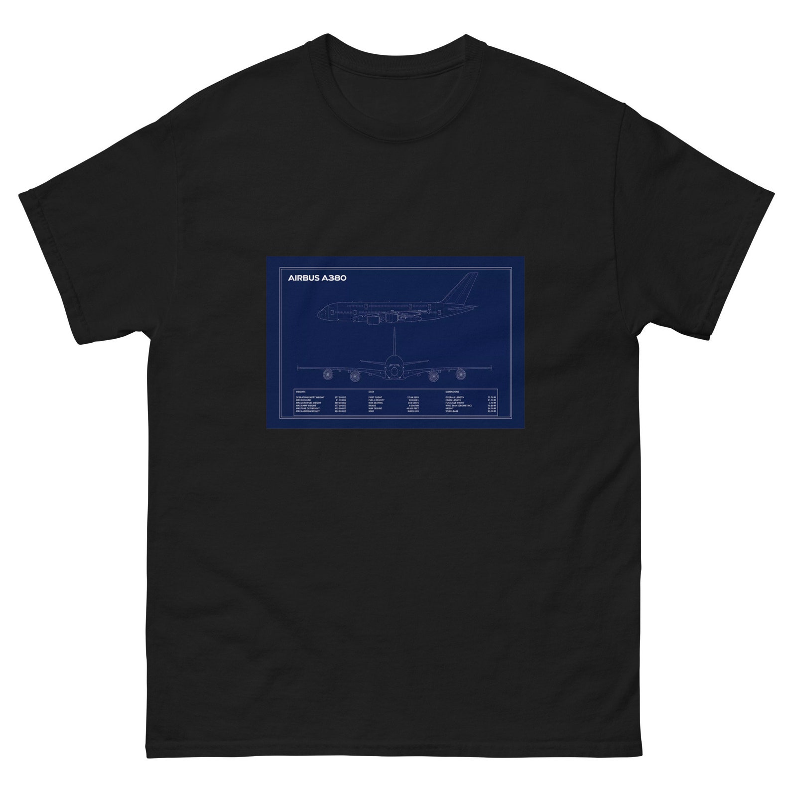 Airbus A380 Blueprint Men's Classic Tee - Etsy