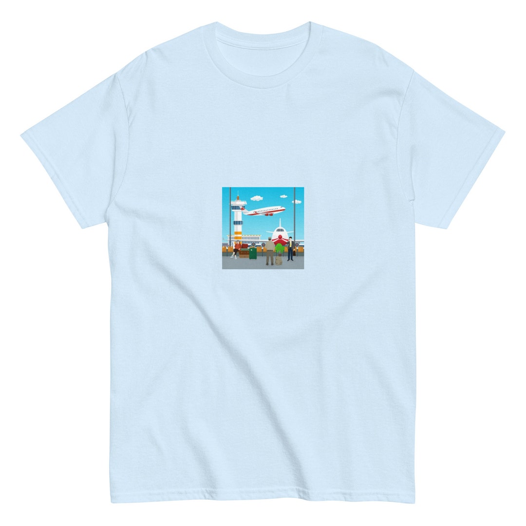 Airport Boeing 747 Cartoon Graphic Men's Tee - Etsy