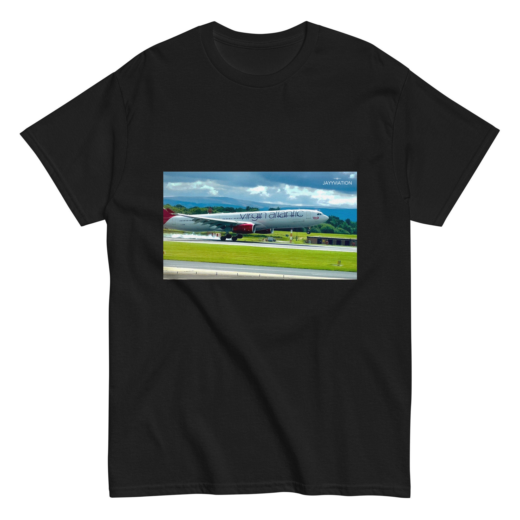 Virgin Atlantic Airbus A330 Landing Manchester Men's Classic Tee - Etsy