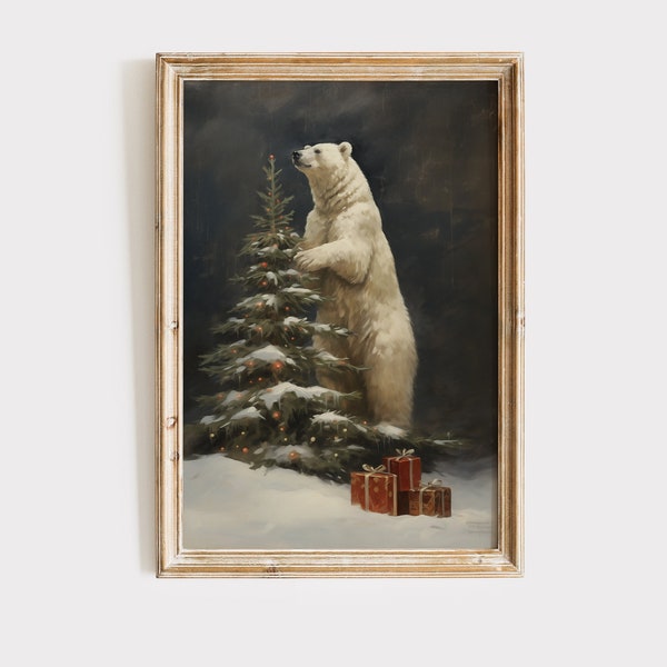 Polar Bear Painting - Etsy