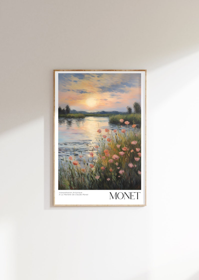 Claude Monet Wildflowers Print | Vintage Exhibition Poster (digital ...