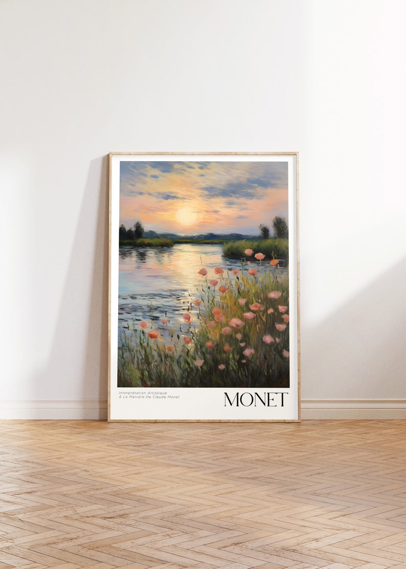 Claude Monet Wildflowers Print | Vintage Exhibition Poster (digital ...