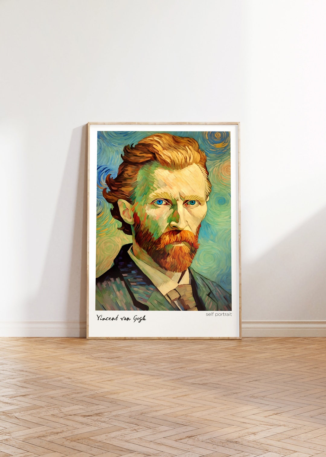 Van Gogh Self Portrait Print | Vintage Museum Exhibition Poster ...