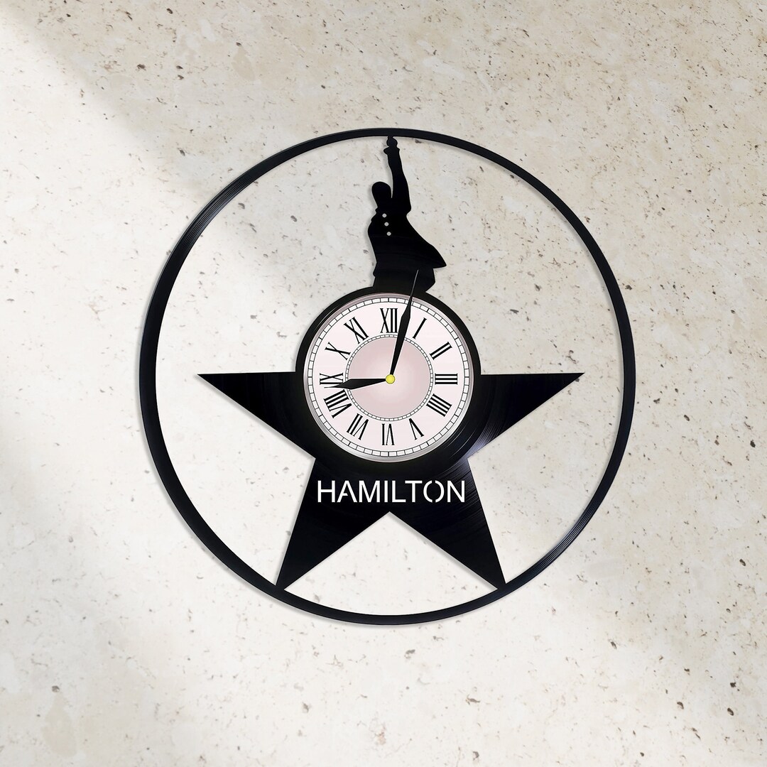 Hamilton Musical Vinyl Record Wall Clock | Broadway Fan Art - Etsy