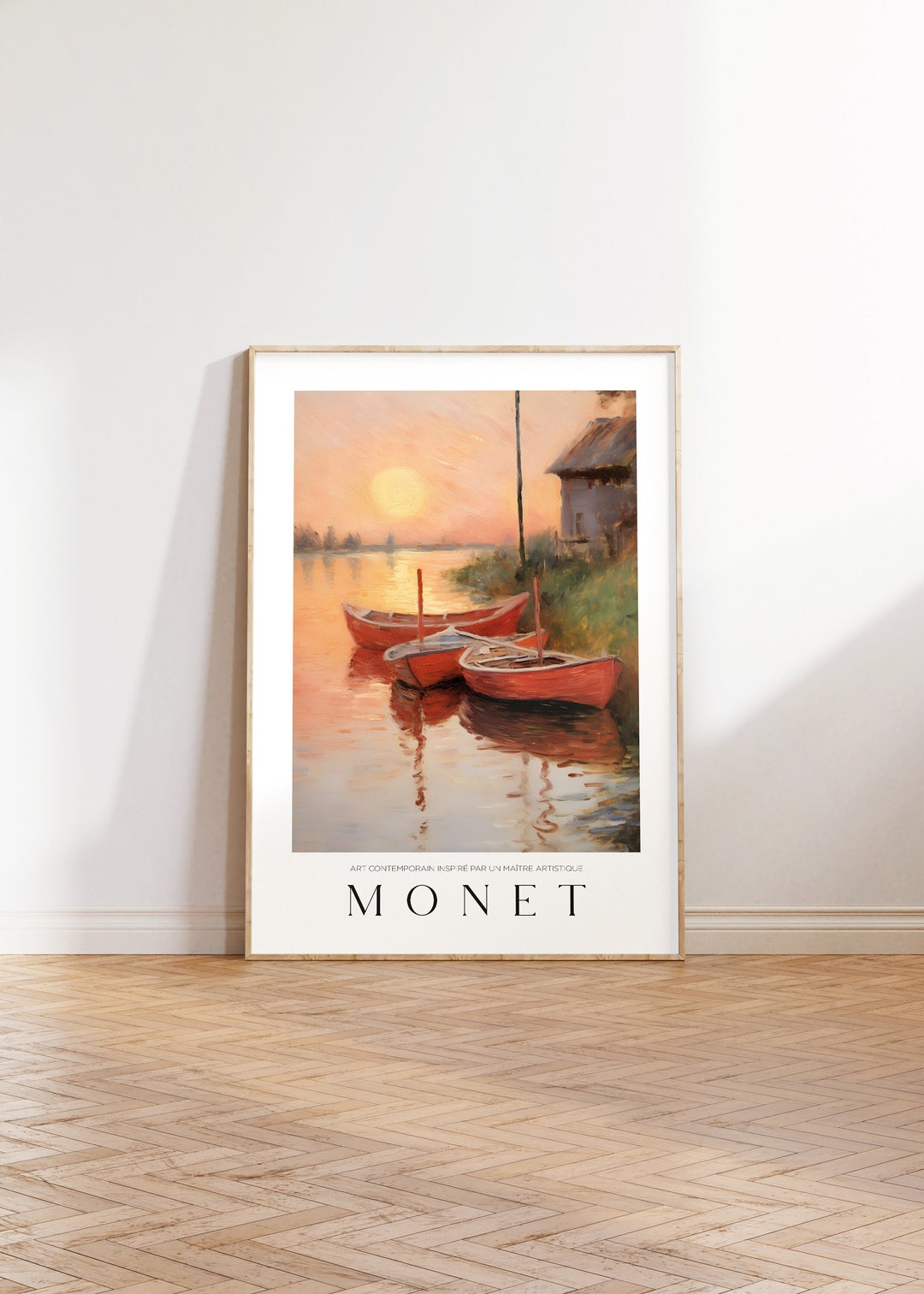 Claude Monet Art Print | Claude Monet Printable | Sunset on Water Print ...