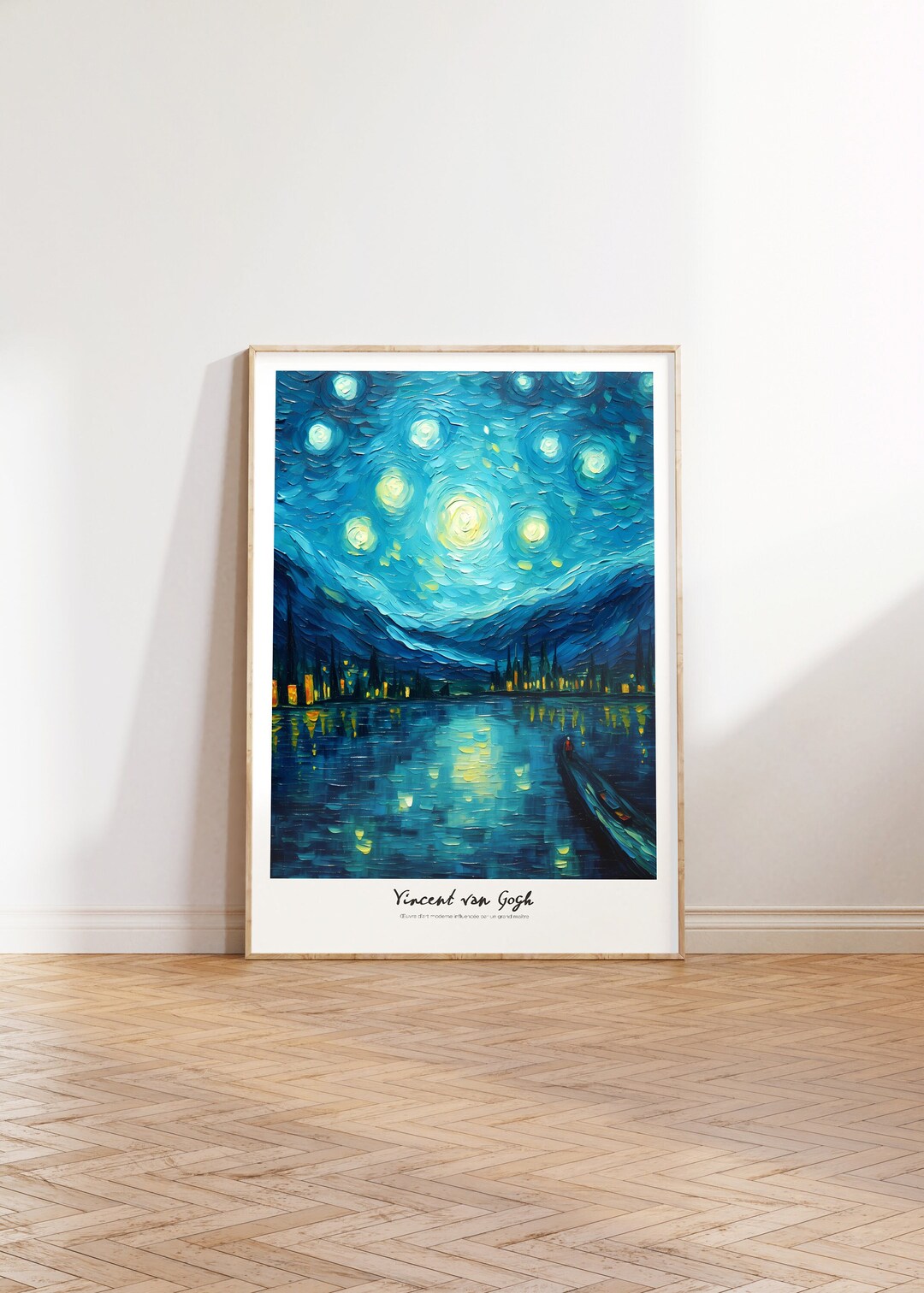 Van Gogh Starry Night Print | Vintage Museum Exhibition Poster (digital ...
