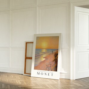 Claude Monet Inspired Printable Art Vintage Beach Print Golden Sunset ...