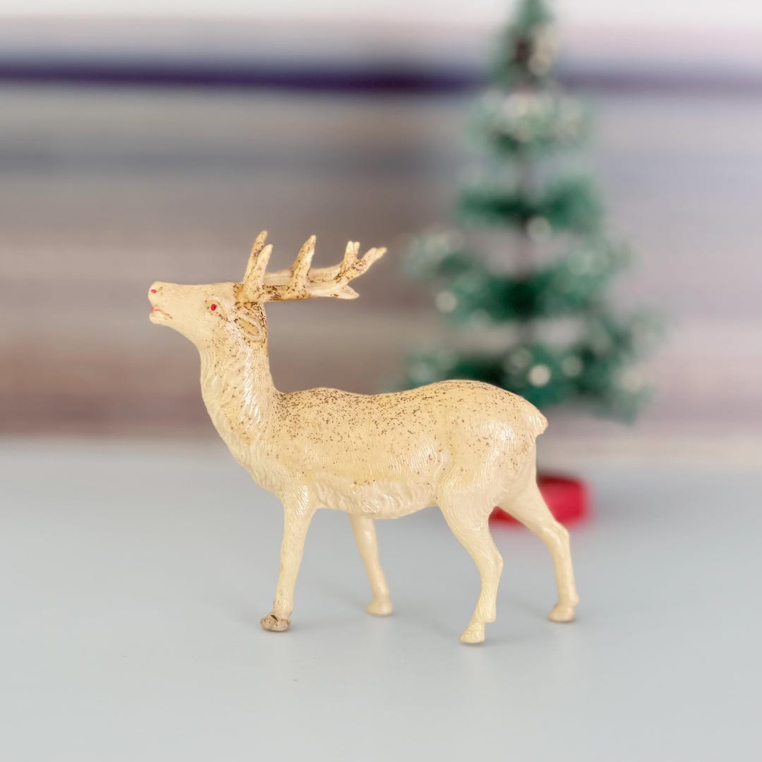 Vintage Celluloid Plastic Christmas Reindeer. "made in Japan ...