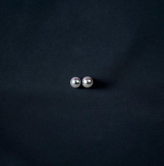 Vintage Japanese Tokyo Furuya Akoya Pearl stud earrin… - Gem