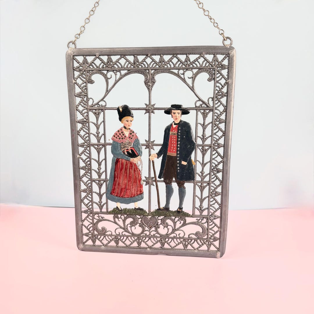 Antique German Zinn Pewter Wilhelm Schweizer Window Picture Wall ...