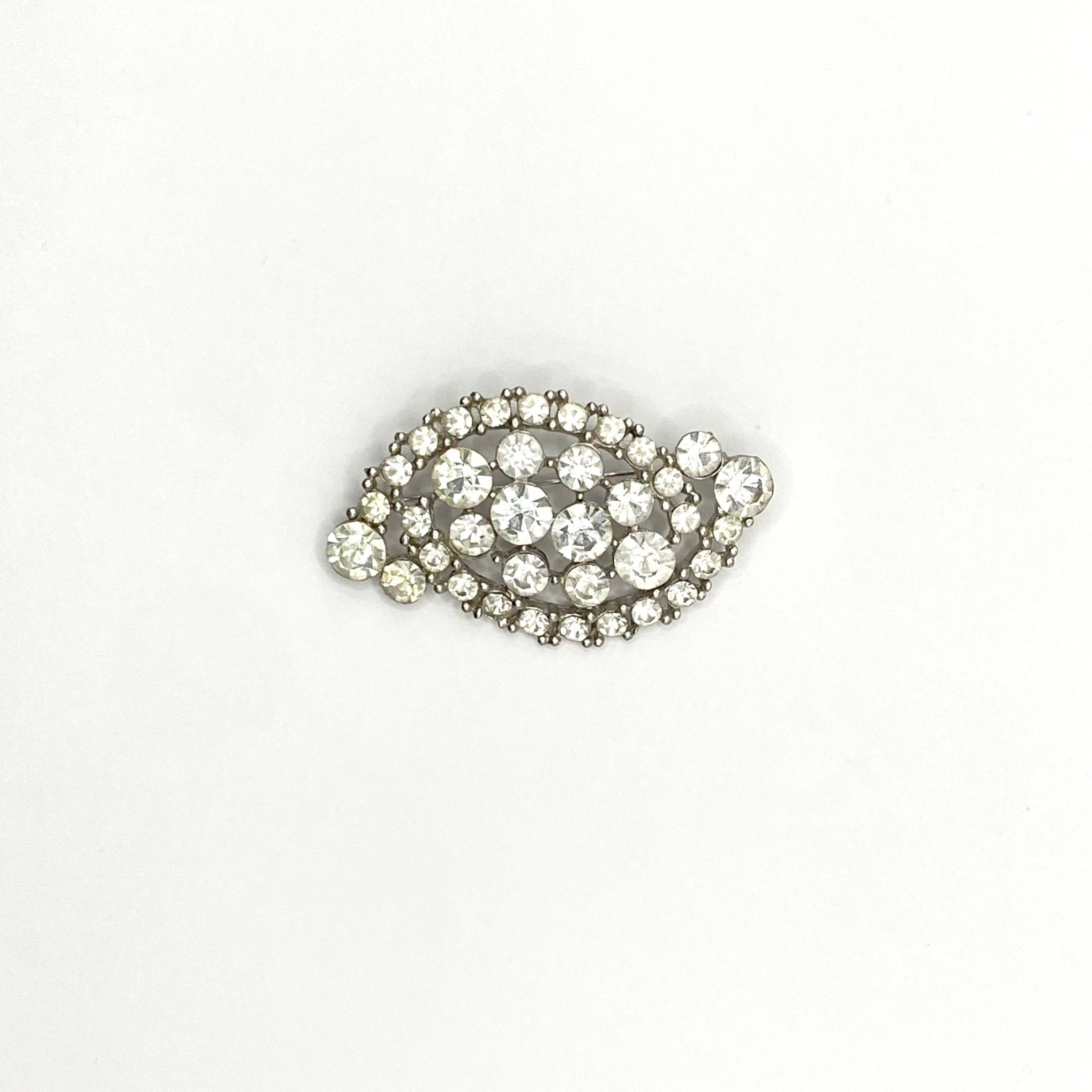 Large Rhinestone Brooches Filled in With Variety of Cuts and Colors ...