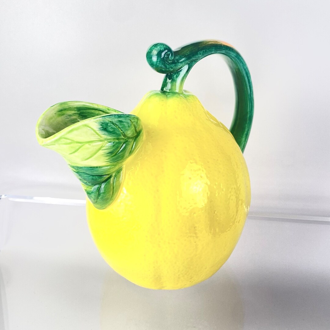Beautiful Vintage Figural Pitchers. Listing for Yellow Lemon Style ...